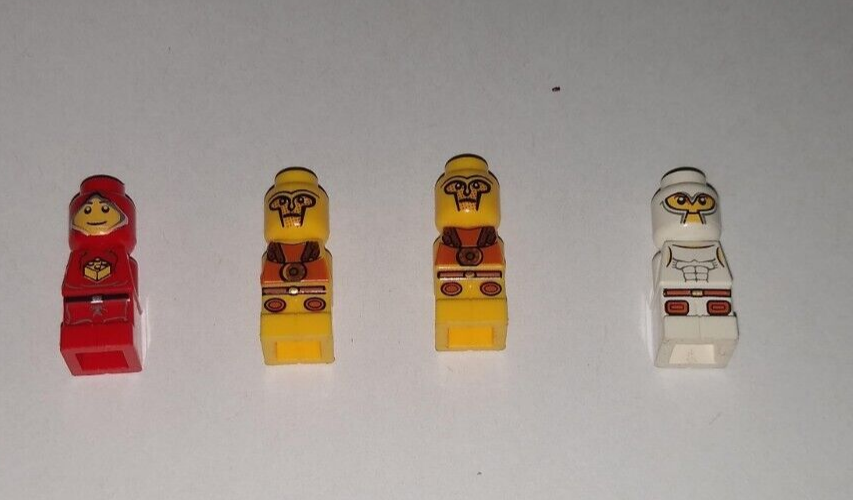Lot (4) LEGO Micro figures white, yellow, yellow, red, Minotaurus ...