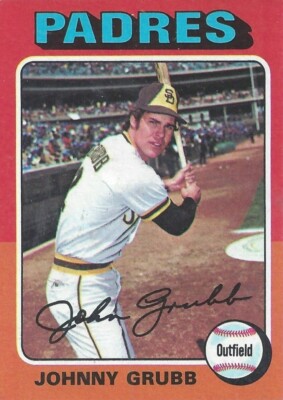 1975 Topps Johnny Grubb 298 Padres EXMT | eBay