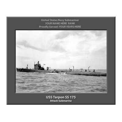 USS Tarpon SS-175 Personalized Canvas Submarine Photo Print Navy | eBay