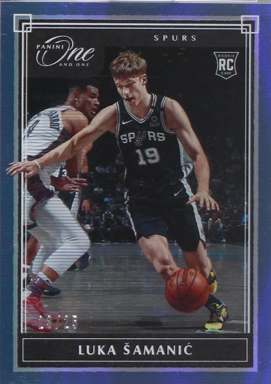 2019-20 Panini One and One - Rookies Luka Samanic #123 Blue /25 (RC ...