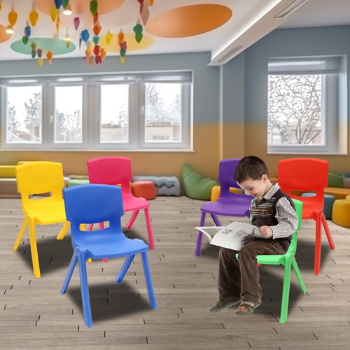 6Pcs Stackable School Chairs, Kids Plastic Stack Chairs, 6 Pcs ...