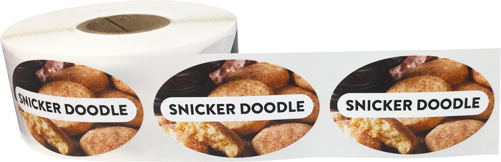 Snicker Doodle Grocery Food Stickers, 1.25 x 2 Inches, 500 Labels on a ...