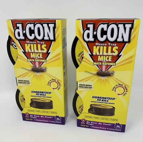 d-CON No-View No-Touch Mouse Traps 2-Pack w/ 4 Traps total NEW ...