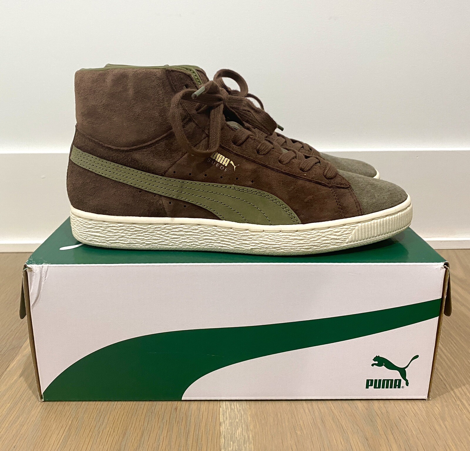 Puma Mid x Bobbito Chestnut Burnt Olive Gold 361050 01 Size 7 Sneakers ...