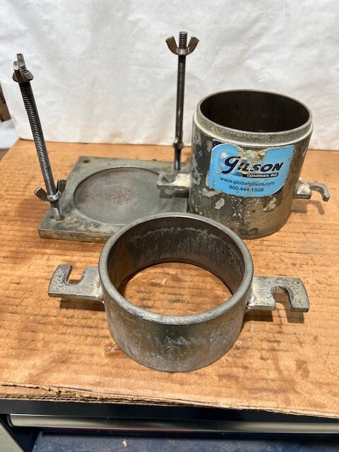 Gilson HMA110 Standard Soil Compaction Mold 4", 3 Piece Standard ...