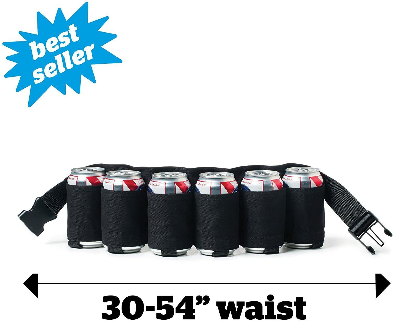 Redneck 6 Pack Beer & Soda Can Holster Belt - BLACK | eBay