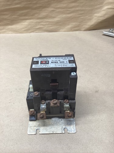 CUTLER HAMMER NEMA SIZE 1 CONTACTOR 120V 3PH 27AMP C10CN3 SER A1 ...
