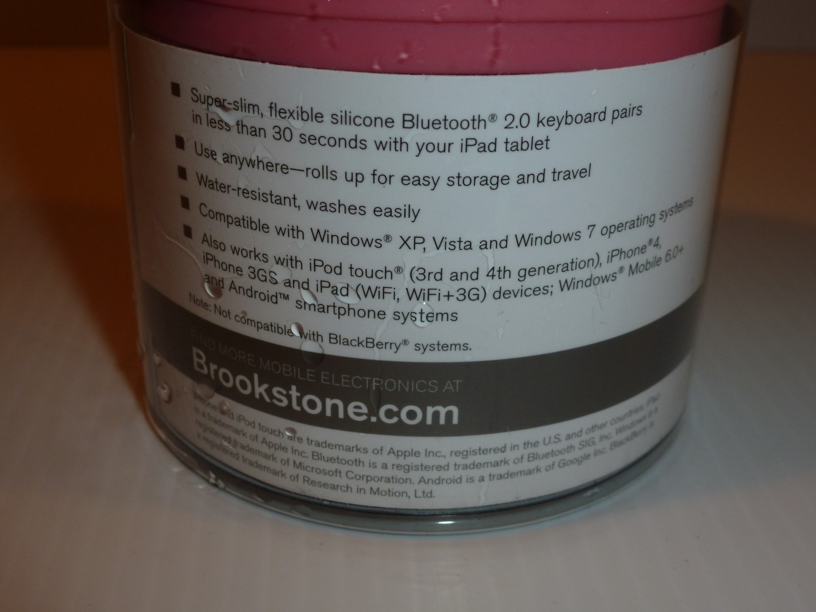 Brookstone Bluetooth Roll Up Keyboard, Pink | eBay