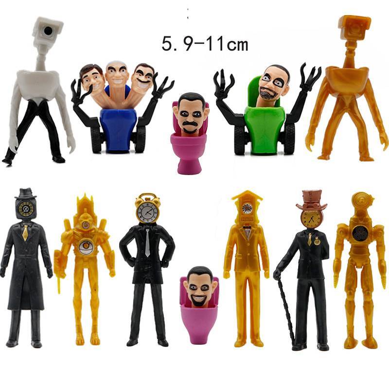 Toilet Man Vs Clock Man Showdown Clockwork Character Figurine Kid Gift ...
