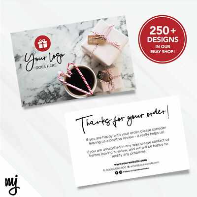 Custom Printed Ebay/Etsy Thank You Cards | Red Parcel Gift Package ...