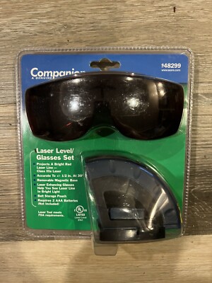 Sears Companion Laser Level Glasses Set With Belt & Storage Pouch ...