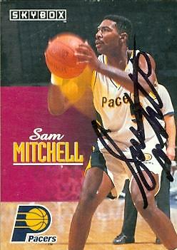 Sam Mitchell autographed Basketball Card (Indiana Pacers) 1993 Skybox ...