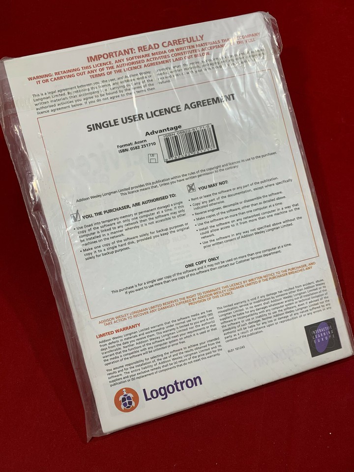 NEW! Advantage (Spreadsheet) by Longman Logotron for Acorn RISC OS | eBay