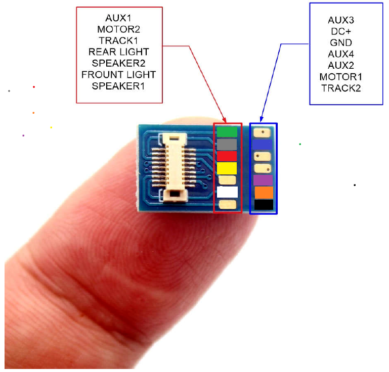 DCC NEM662 NEXT18 MALE plug to 14 wire adaptor PCB. New UK Stock ...