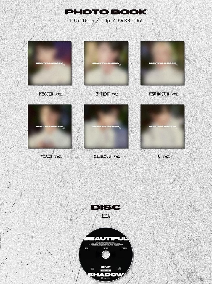 Onf Beautiful Shadow - Digipack - Random Cover - incl. 16pg Photobook ...