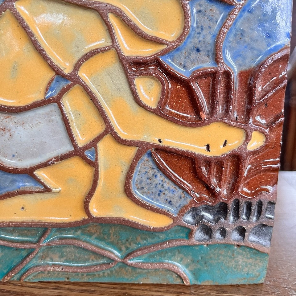 Vintage Moravian Henry Mercer Tile Works Bucks County Indian Fire Maker ...