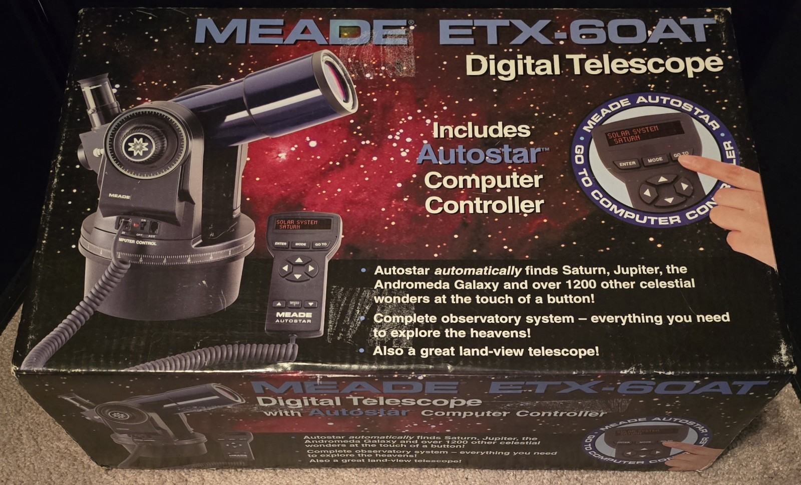 Meade ETX-60AT Digital Telescope Autostar Computer Controller Complete ...
