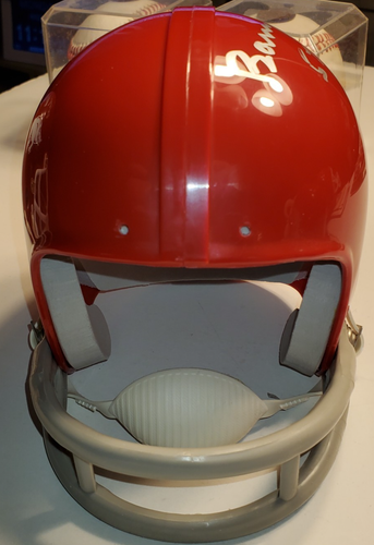 ARKANSAS RAZORBACKS 1950'S BARRY SWITZTER SIGNED AUTO MINI HELMET HOG ...