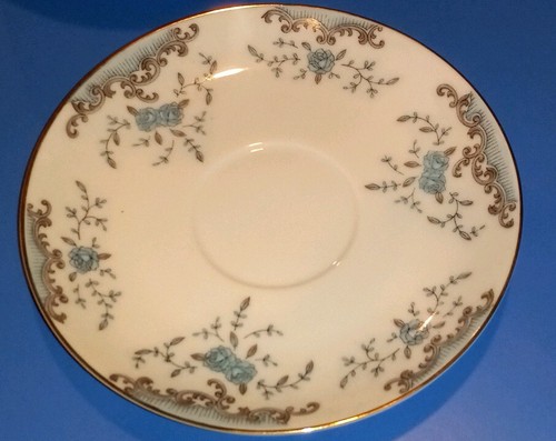 2 IMPERIAL CHINA SEVILLE 6-1/4” Cup PLATES Dalton (5303) blue rose ...