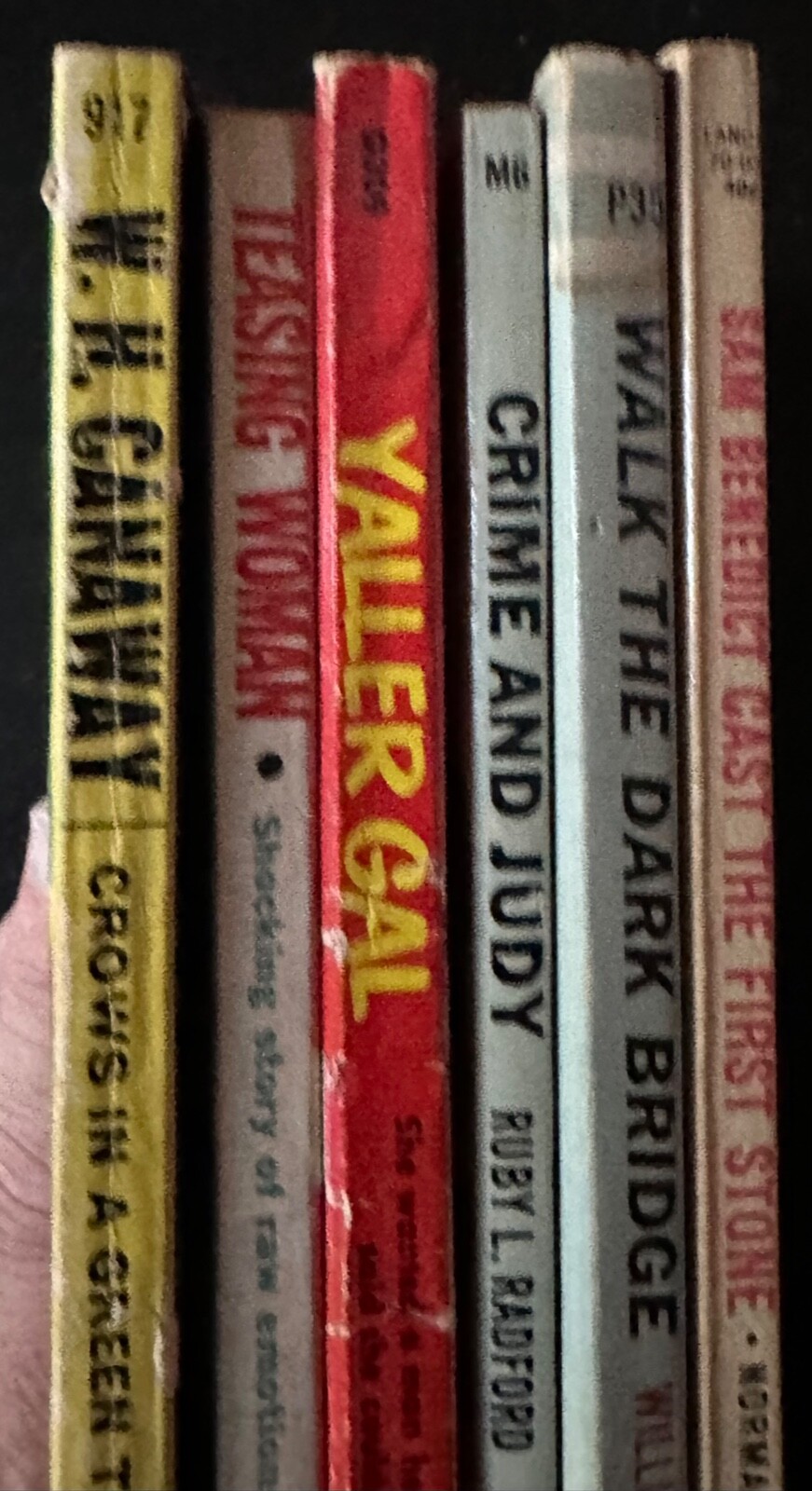 6 Vintage Sexy Pulp Paperbacks Teasing Woman Yaller Gal Crime and Judy ...