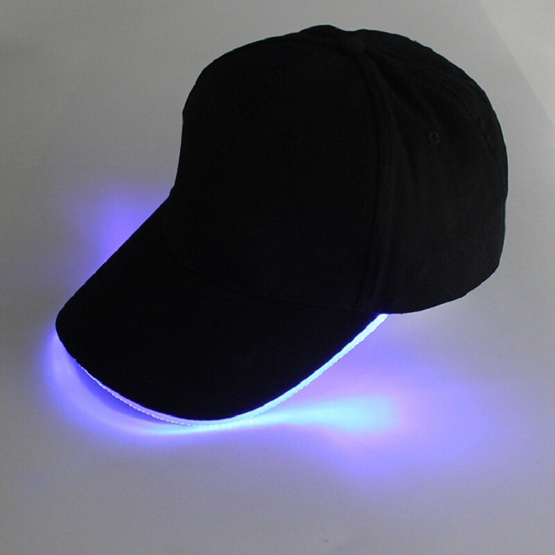 Unisex Baseball Hat Light Up Hat LED Glow Cap Music Festival Party ...