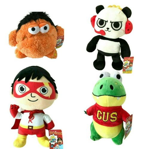 7" Ryan’s World Ryan Plush Moe Monster Gus Gator Combo Panda Red Titan ...