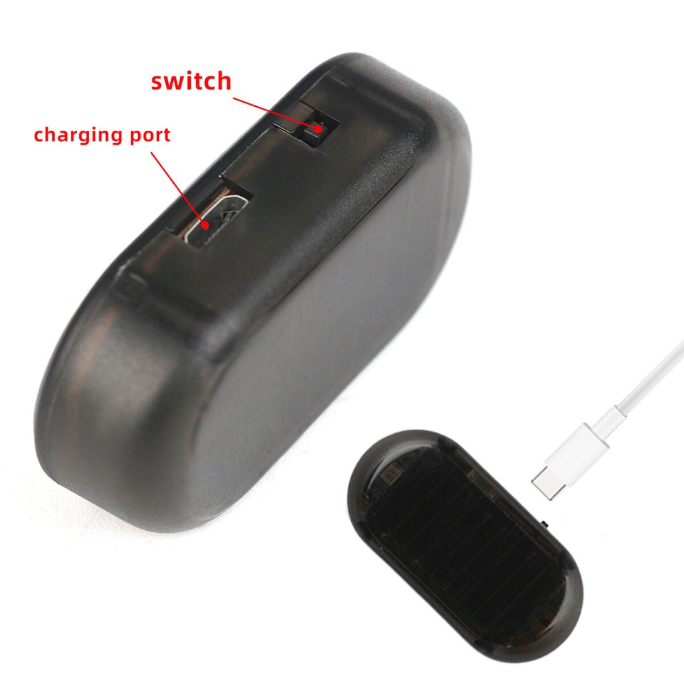 UK Fake Solar Car Alarm LED Light Security System Warning Theft Flash ...