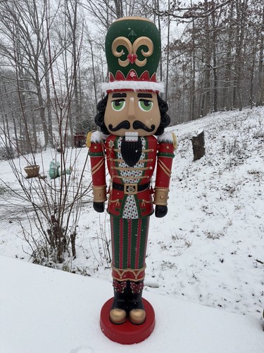6 Foot Holiday Time 75” WHITE Nutcracker Christmas Decoration Brand New ...