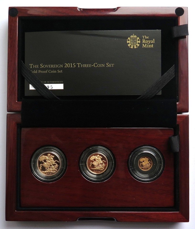[K3875] The Sovereign 2015 Three-Coin Set Gold Proof Coin Set | eBay