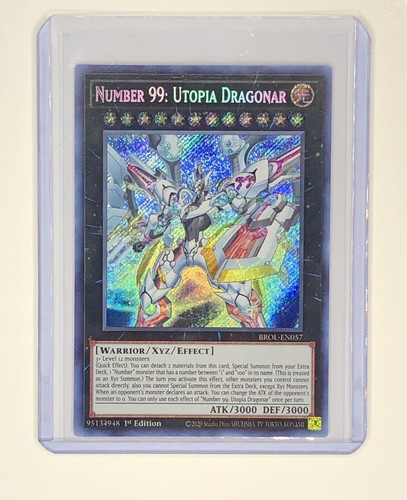Yu-Gi-Oh! Number 99: Utopia Dragonar (BROL-EN057) 1st Edition Secret ...