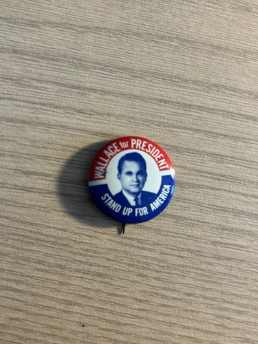 George Wallace For President Stand Up For America Pin 1968 Campaign ...