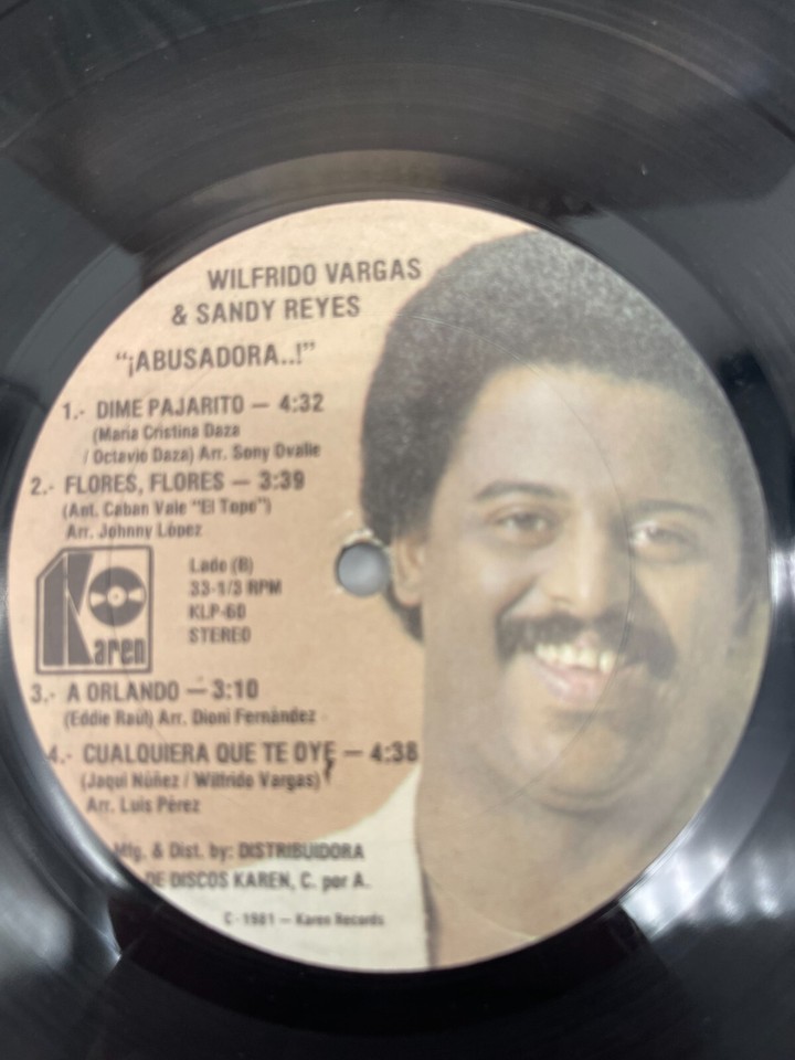 Wilfrido Vargas & Sandy Reyes Abusadora LP 1981 Karen KLP-60 Latin ...