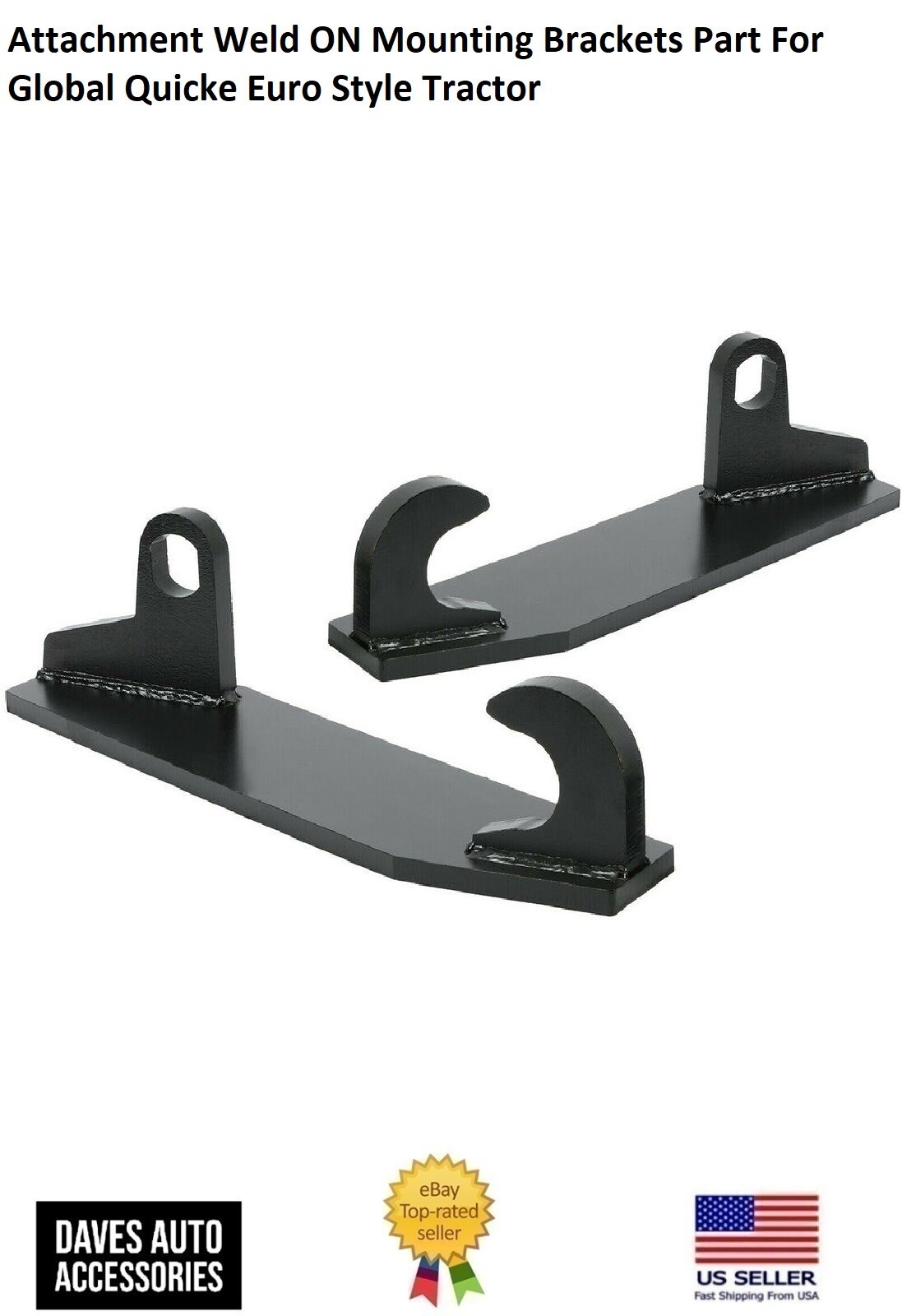 Attachment Weld ON Mounting Brackets Part For Global Quicke Euro Style ...