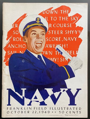 1949 Pennsylvania vs Navy Football Program-Bob Zastrow | eBay