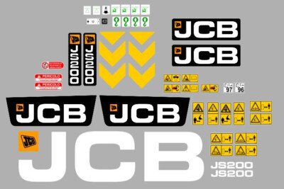 Jcb Js 200 Decals Stickers Complete Kit | eBay