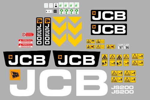 Jcb Js 200 Decals Stickers Complete Kit | eBay