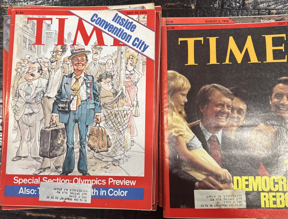 TIME Lot (35) Vintage 1976 Magazines. Beautiful Collection/History ...