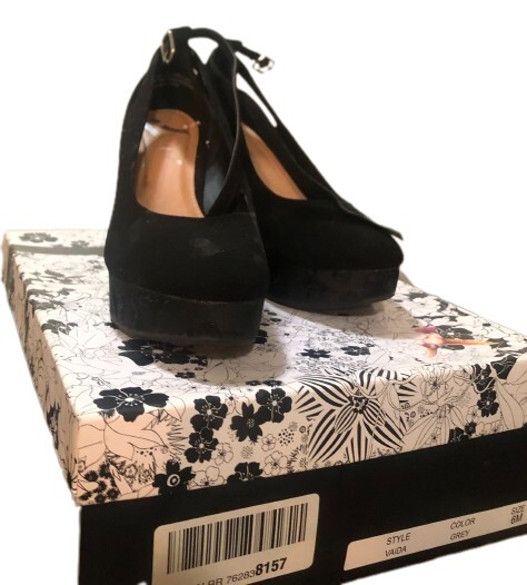 Report Womens Black Strappy Twine Wedge Sandal w/Buckle Size 5.5 | eBay