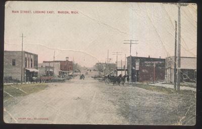 Postcard MARION Michigan/MI Main Street East Business Storefronts 1907 ...