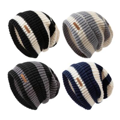 Winter Warm Hats For Women Stacking Knitted Bonnet Caps Soft Woolly ...