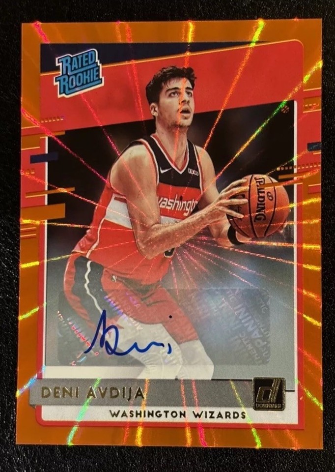 2020-21 Donruss Deni Avdija #205 Rookie Orange Laser Autograph RC Auto ...