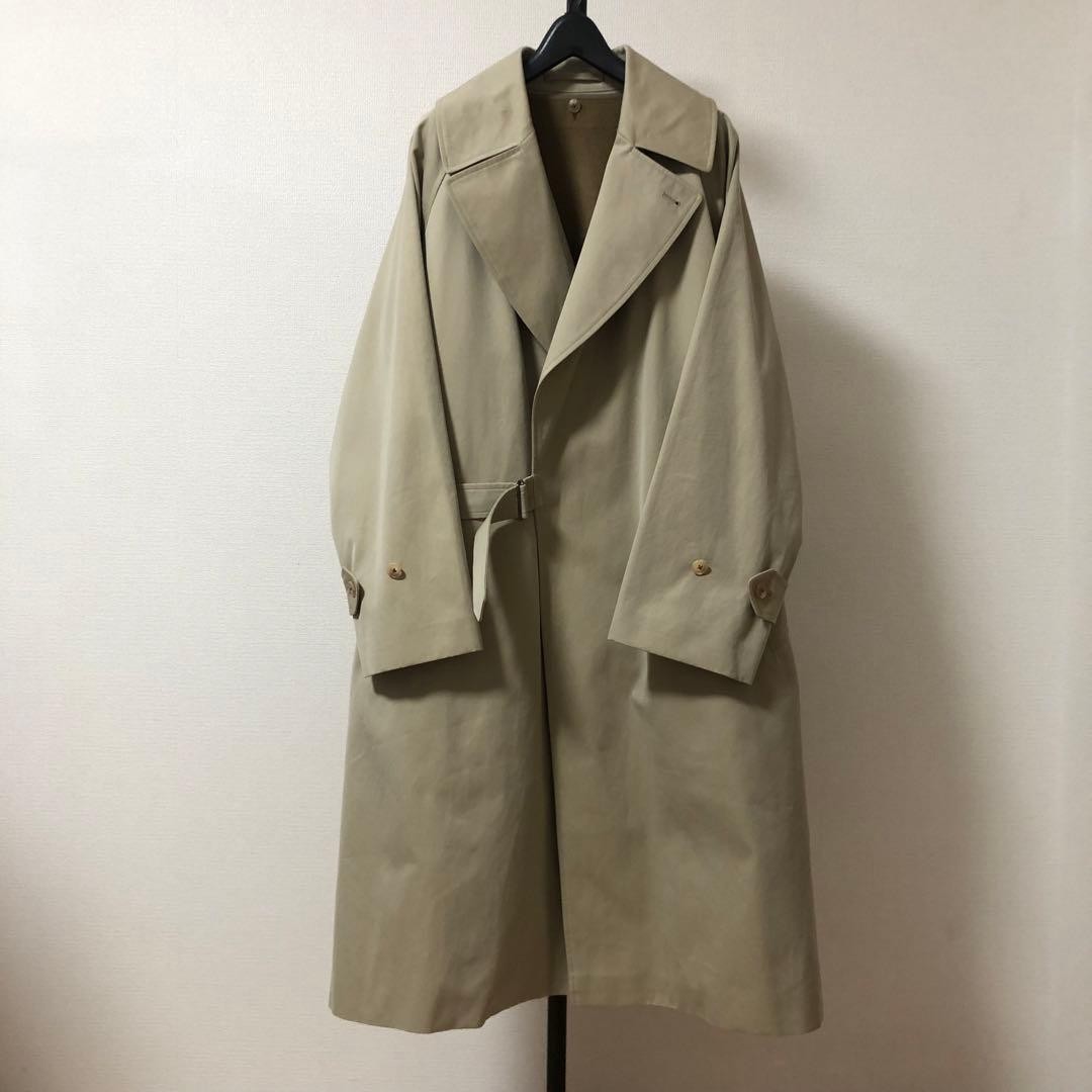 COMOLI Tailocken Coat Beige Wool-Cashmere Liner Used … - Gem