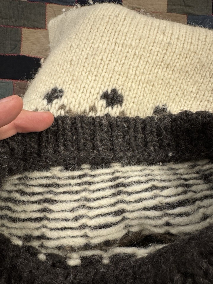 Vintage 70s Scandinavian Icelandic Lopi Heavy Chunky Wool Knit Sweater ...