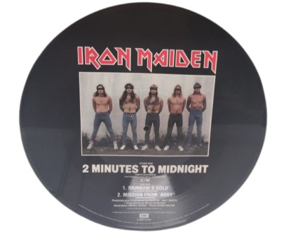 1984 IRON MAIDEN 12" Vinyl Picture Disc: 2 Minutes to Midnight ...