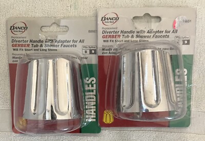 2 NEW DANCO Multi Fit Metal Diverter Handle Chrome for Gerber Faucets ...