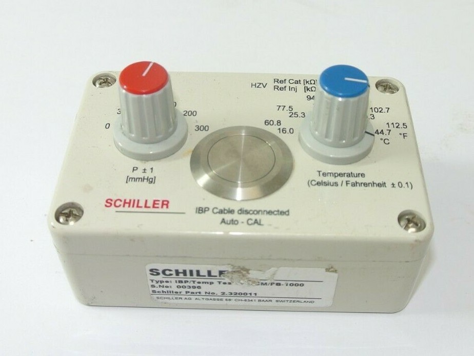 Schiller America Tester LCM/PB-1000 IBP Temp Test Multiparameter for ...