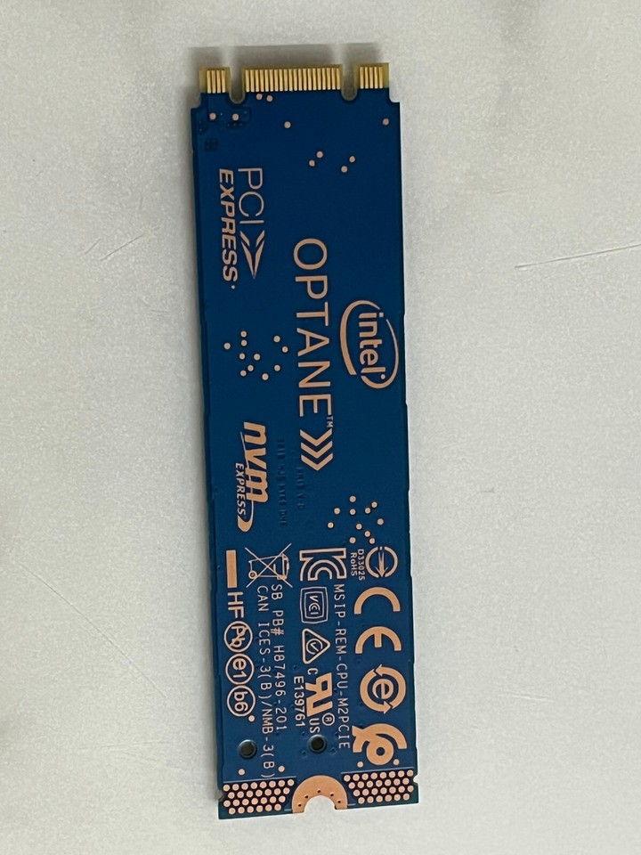 Intel Optane Memory M10 SSD M.2 2280 16GB MEMPEK1J016GAL PCIe 3.0 3D ...