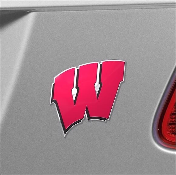 New NCAA Wisconsin Badgers Car Truck Aluminum Color 3D Sticker Decal ...