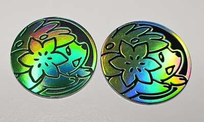 Pokemon TCG Shaymin Collector's Coin LIGHT & DARK Green Holofoil | eBay