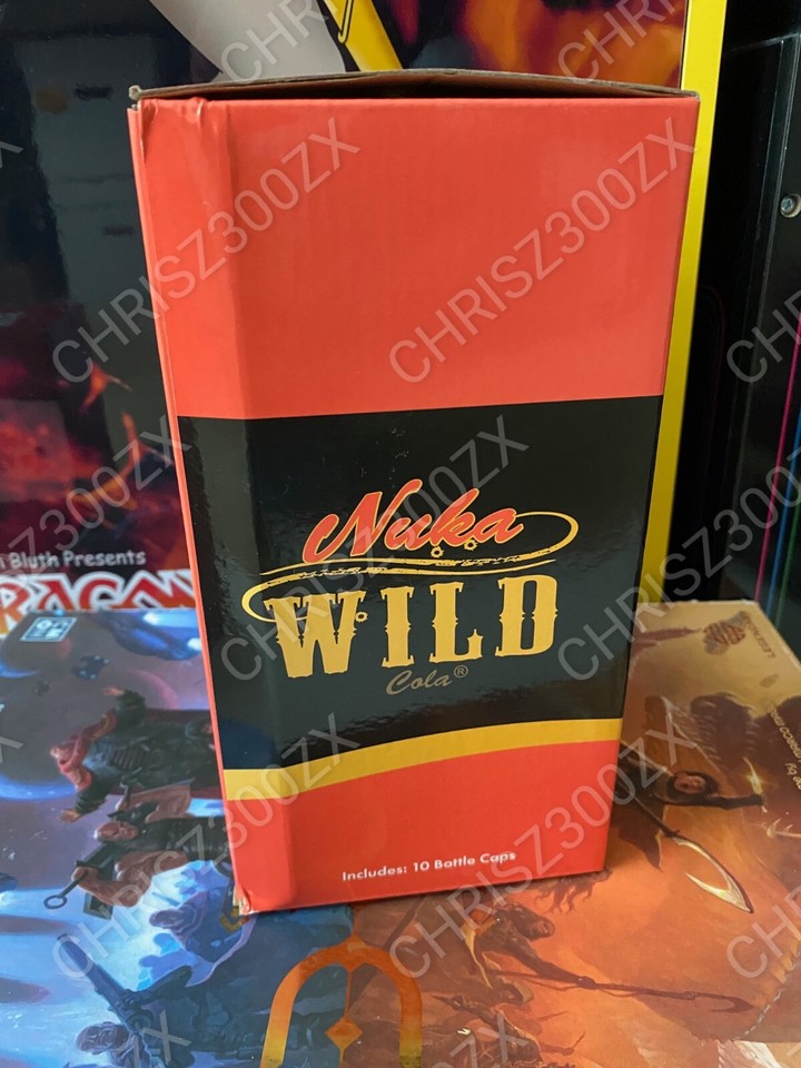 Fallout Nuka Cola Wild Glass Bottle + 10 Caps Rocket Replica Figure ...